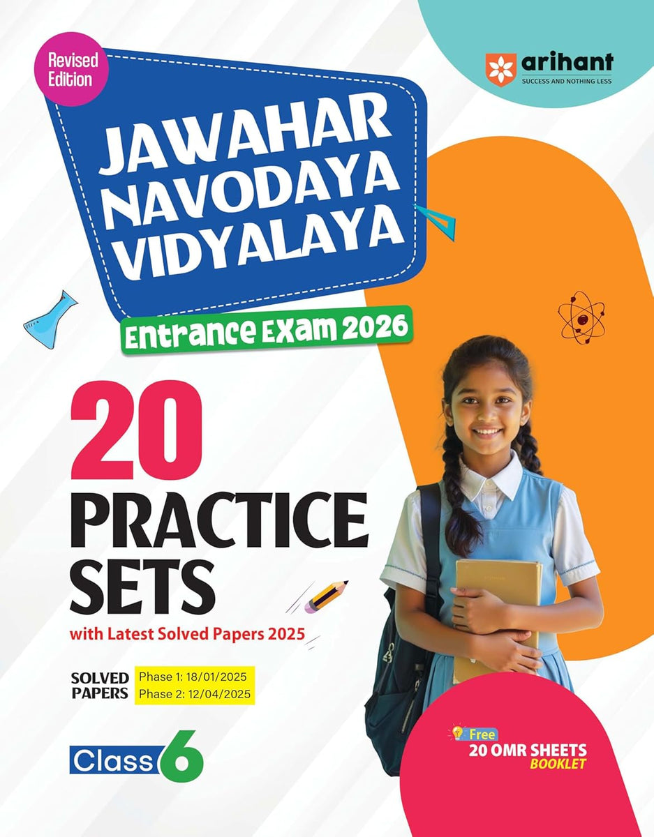 Arihant Jawahar Navodaya Vidhyalya Class 6 Entrance Exam 2026 | 20 Pra ...